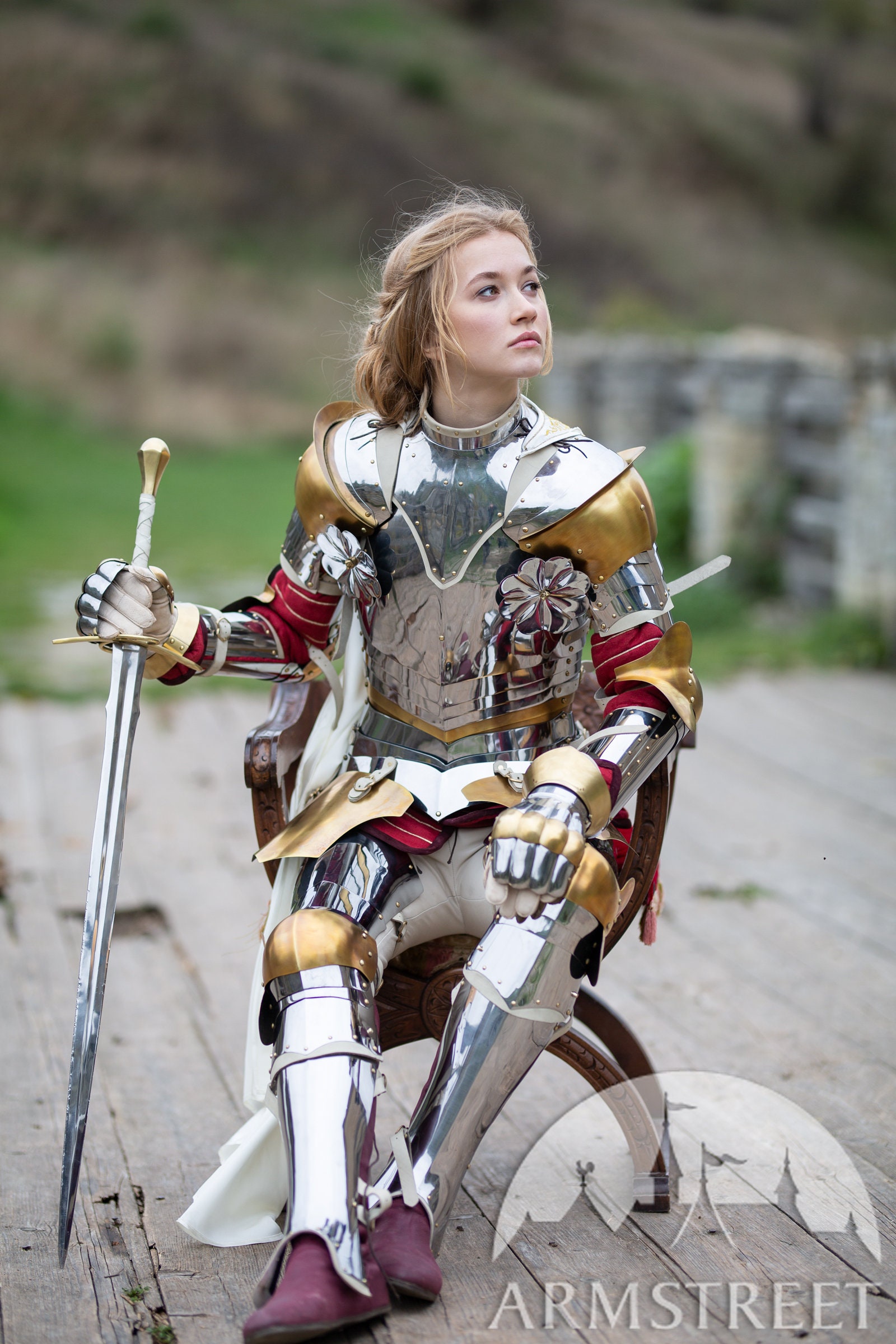Spring Steel Full Woman Armor Set Morning Star Etsy Denmark