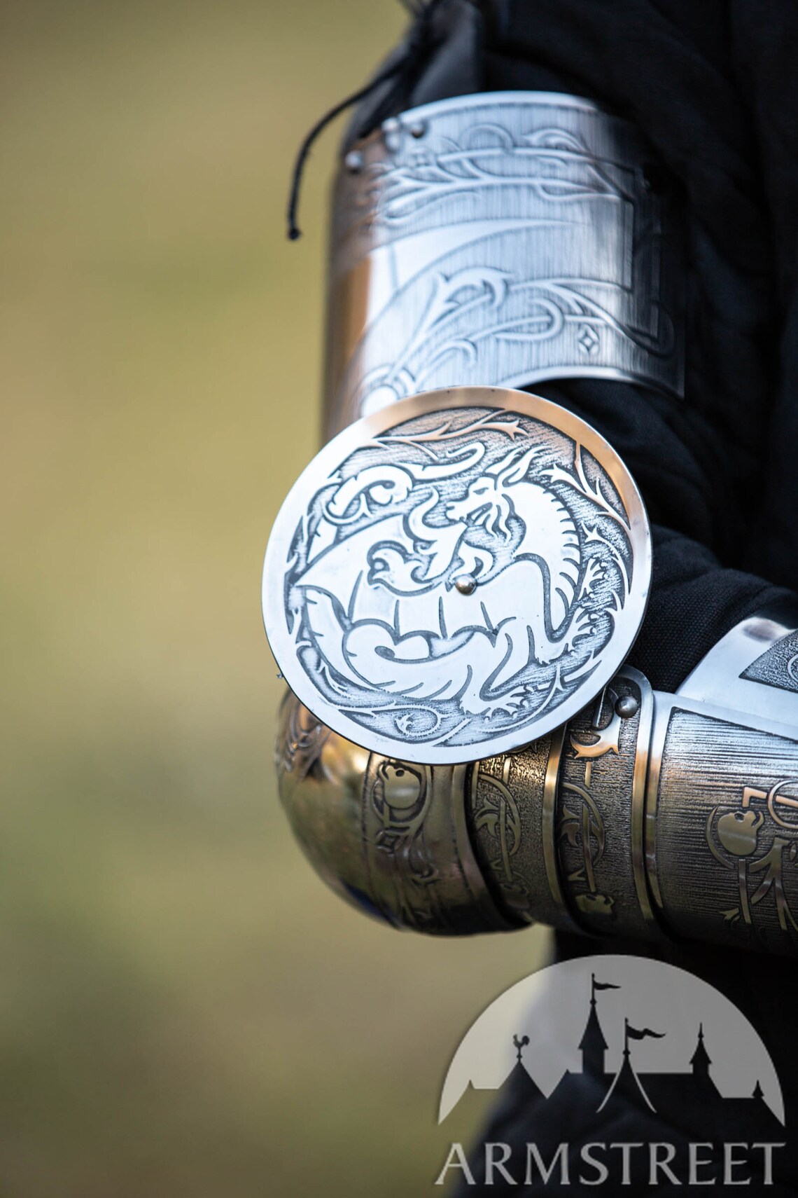 Etched Arms Armor With Removable Rondel mythical Beasts - Etsy
