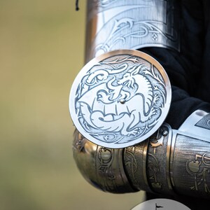 Etched Arms Armor With Removable Rondel mythical Beasts Medieval Armor ...