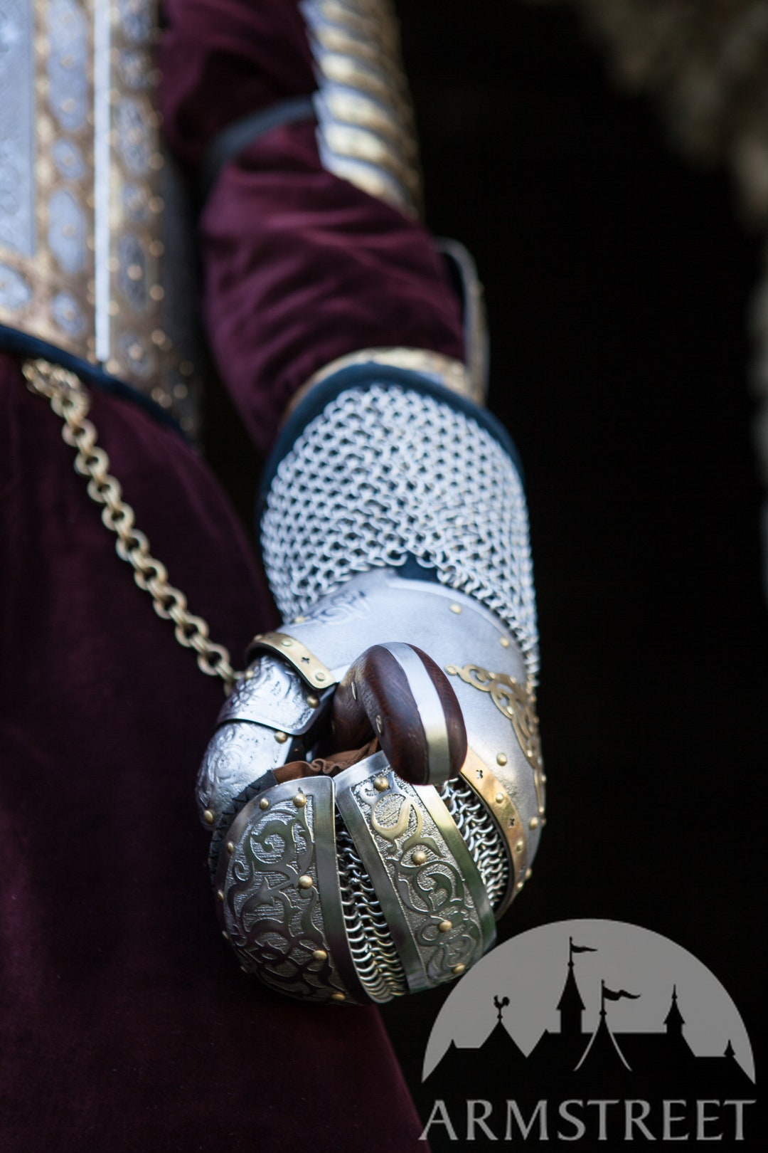 Armstreet Medieval Men's Gauntlets king of the East SCA LARP Cosplay ...