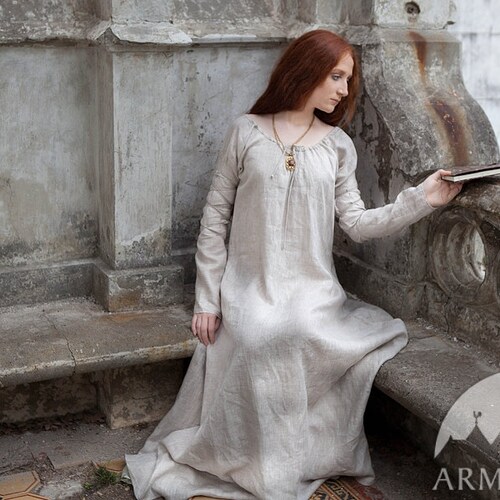 Early Medieval Linen Dress | Etsy