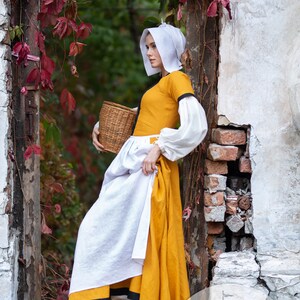 Medieval Apron Made of Flax Linen townswoman Womens Apron Medieval Apron Renaissance Apron - Etsy