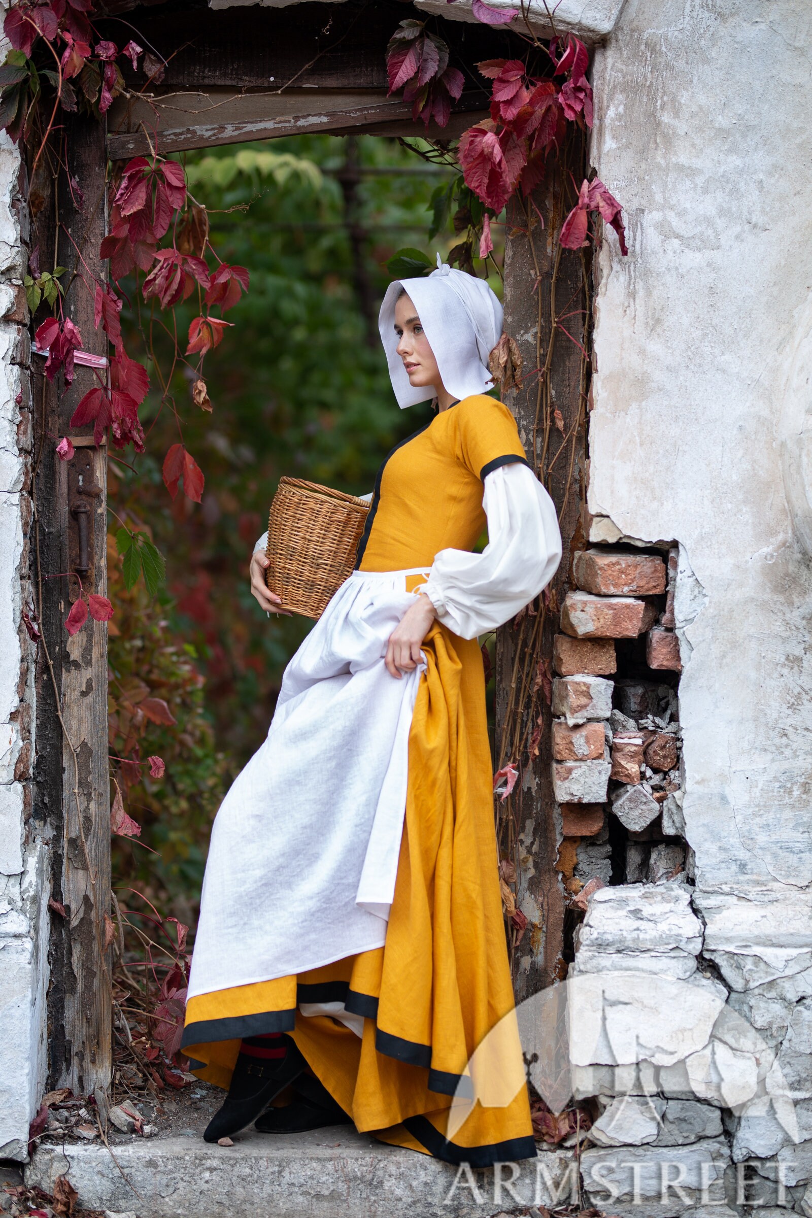 Medieval Apron Made of Flax Linen townswoman Womens Apron | Etsy