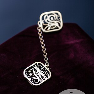 Pair of Brass Custom Letter Brooches key Keeper Handmade - Etsy