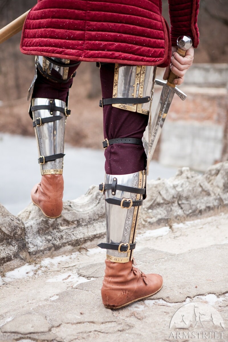 18% OFF Medieval Knight's Leg Armor The King's | Etsy