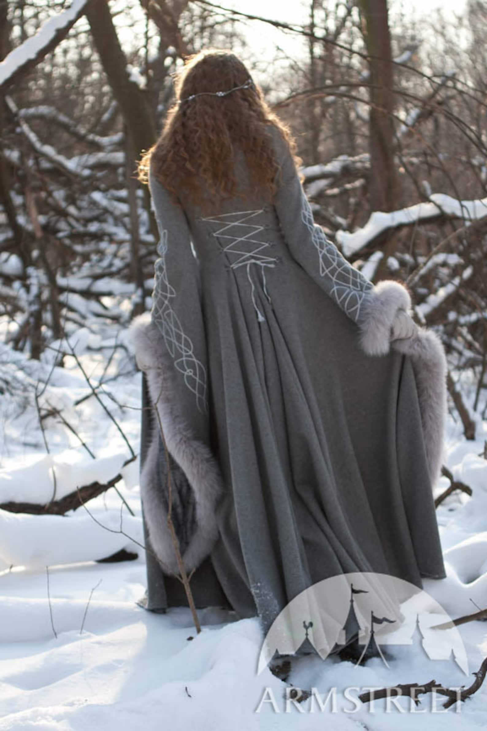 15% DISCOUNT Wool Gray Fantasy Coat Heritrix of The | Etsy