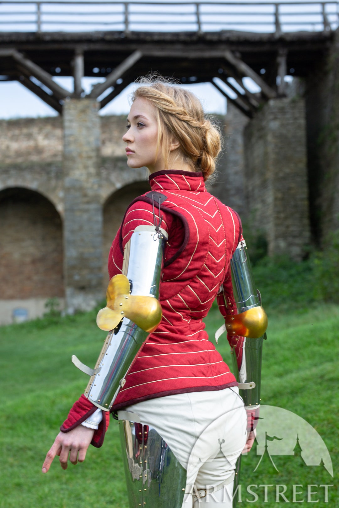 Armstreet morning Star Brass-plated Spring Steel Arm Harness for LARP ...