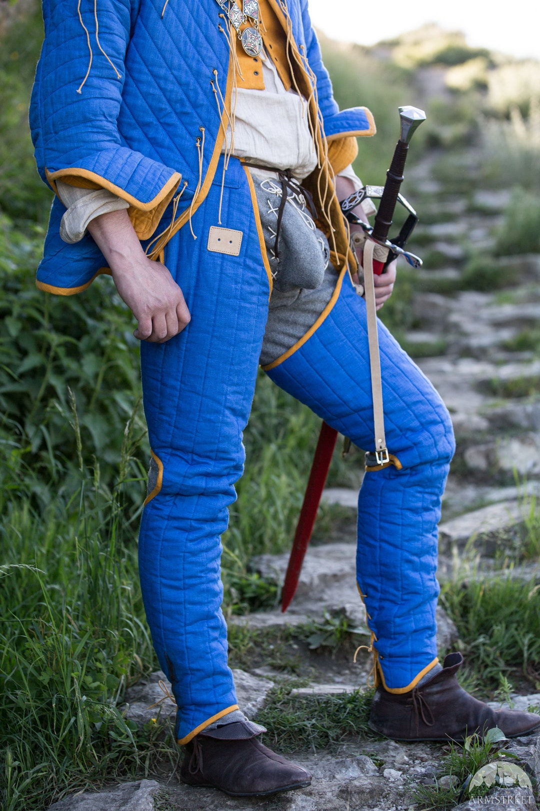 Armstreet Linen Leg Underarmour Padding the Kingmaker Chausses LARP SCA ...