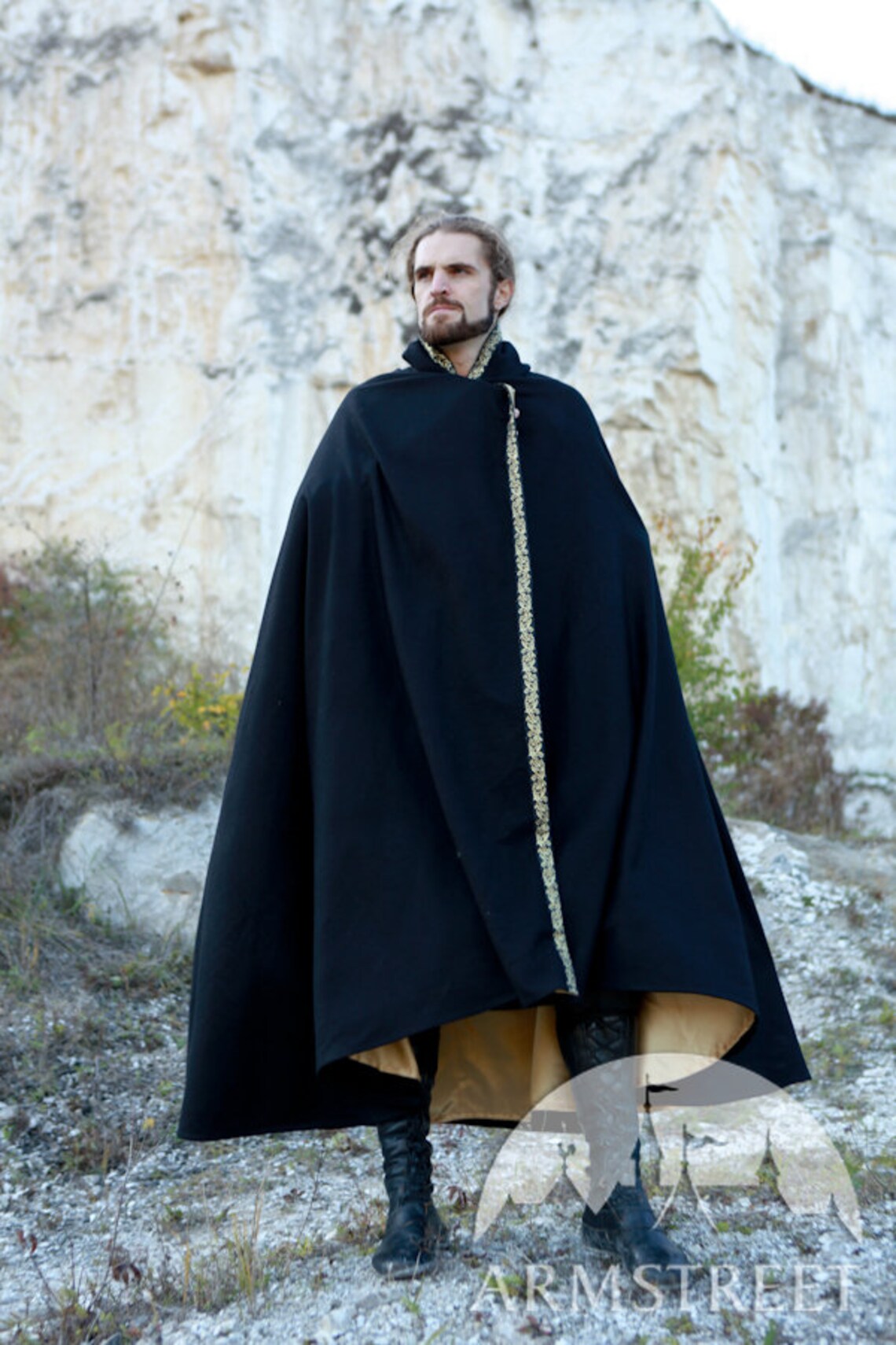 Elven Lined Wool Cloak Knight of the West king | Etsy