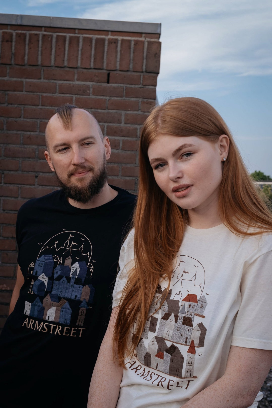 Unisex T-shirt day at Armstreet Milk Color Casual Wear Couple Shirts ...