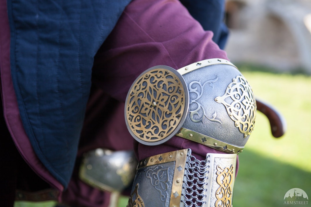 Armstreet Authentic Medieval Knee Cops Armor king of the East for LARP ...