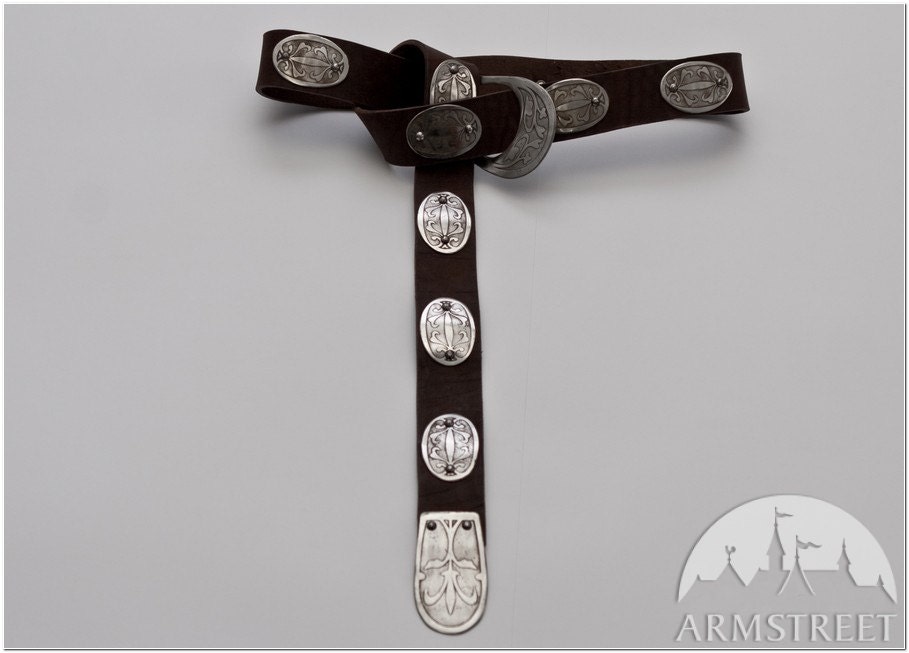 Fantasy Belt With Oval Steel/brass Accents elven - Etsy