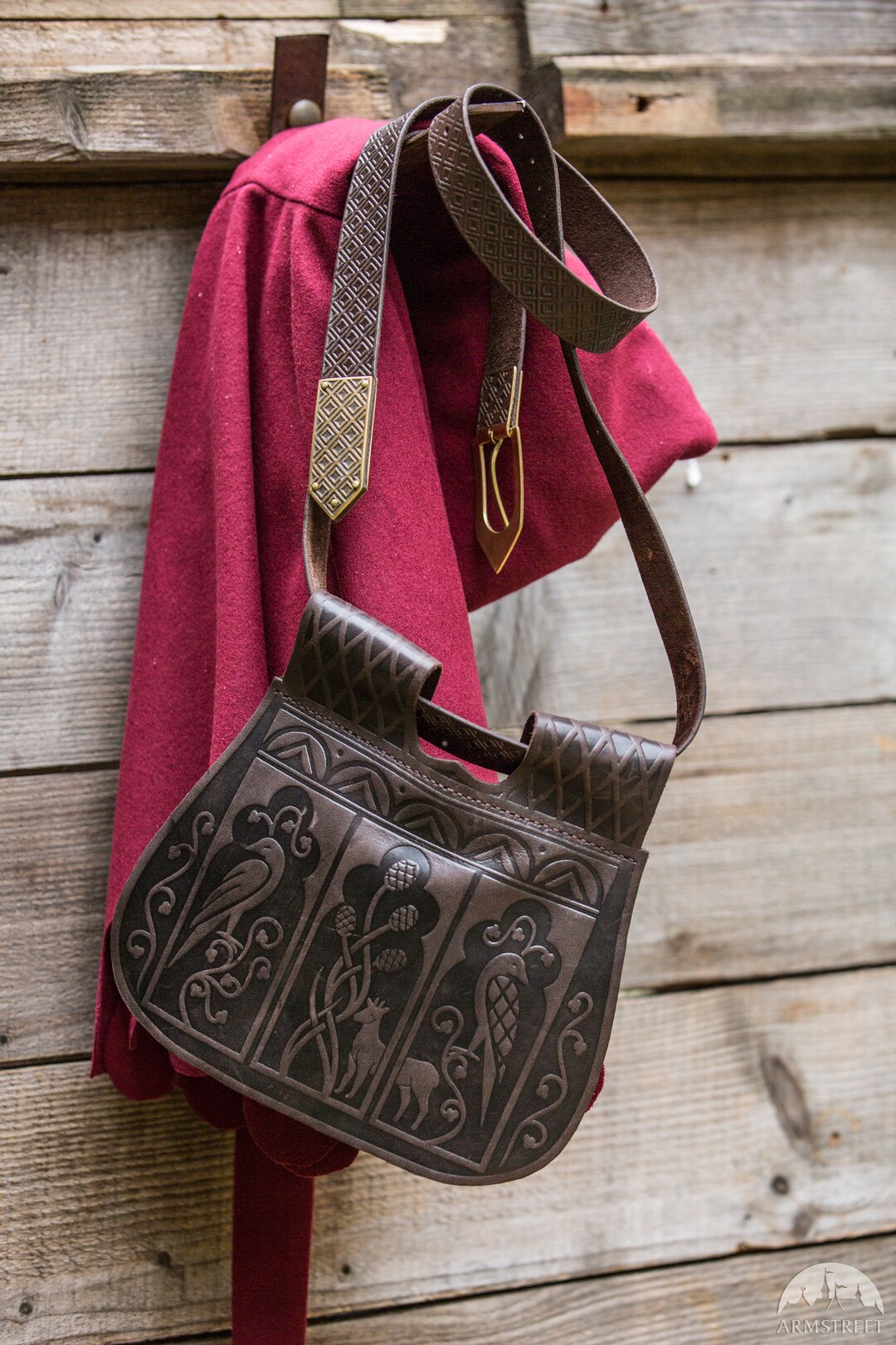 Leather Bag With Pockets From timeless Middle Ages - Etsy
