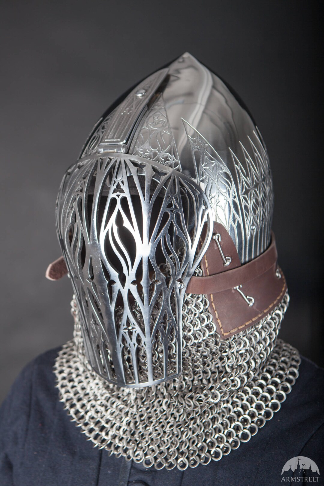 Armstreet Italian Helmet With Visor & Barbuta Medieval Warrior Combat ...