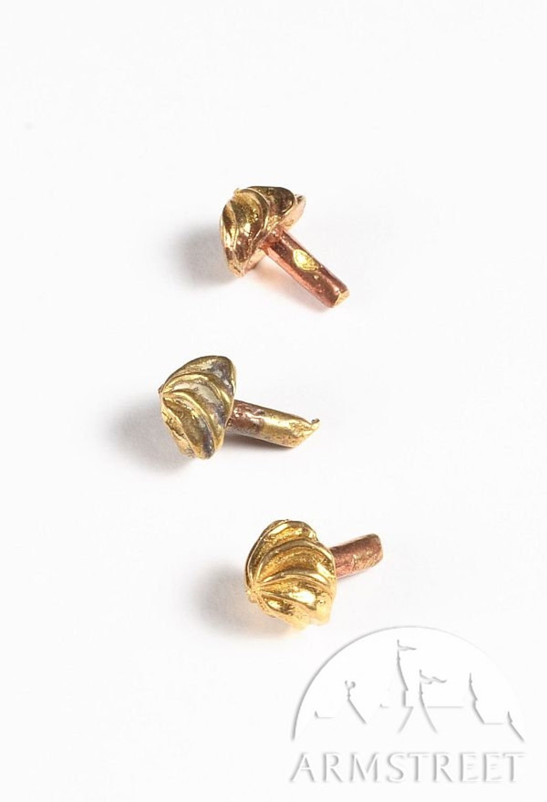 Armstreet Set of 6 Brass Cast Rivets Medieval Armor Rivets for Secure ...