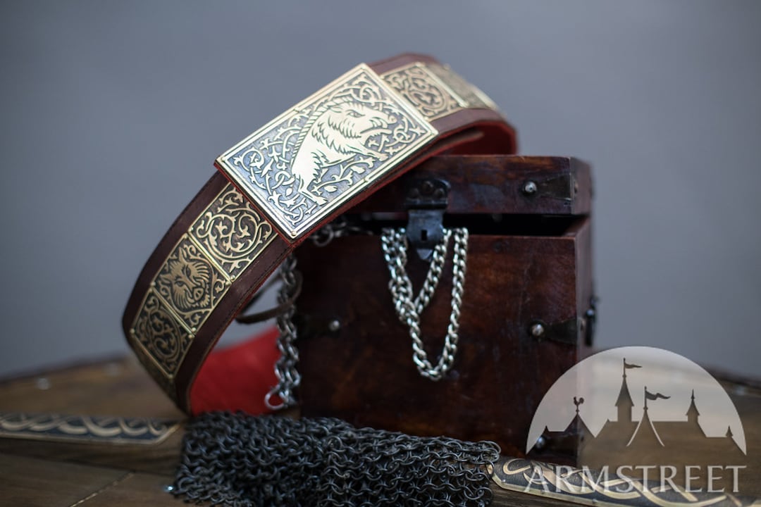 Armstreet Medieval Fantasy Heavy Belt With Secret Pockets boar LARP SCA ...