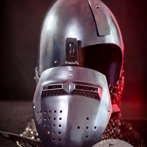 Armstreet HEMA/WMA: Sitten Bascinet Klappvisor Helmet Spring Steel 14th ...