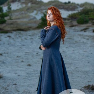 Winter Kaftan hilda the Haughty Embroidered Felted Wool Viking Coat - Etsy
