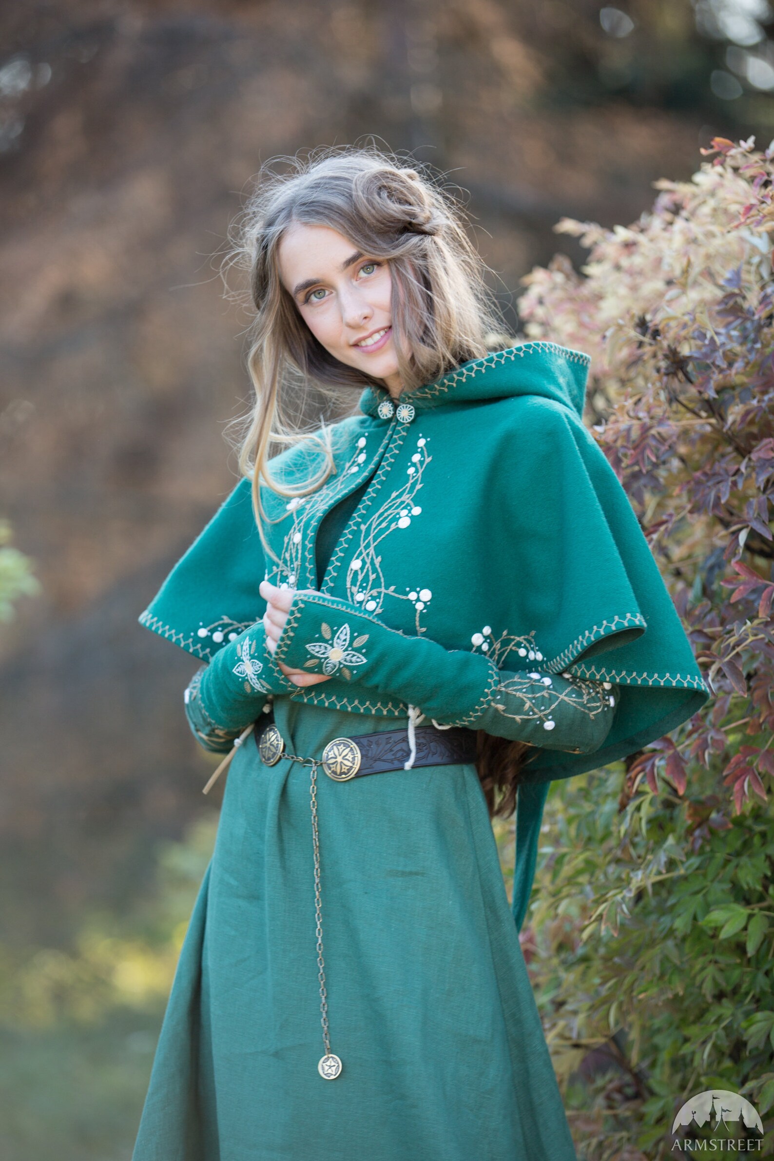 Hand Embroidered Woolen Hood fairy Tale Large Embroidered - Etsy