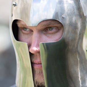 Armstreet Italian Barbuta Helmet With Visor LARP SCA Cosplay Medieval ...