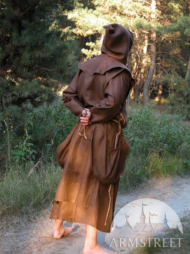 Medieval Monk Robe Hood larp costume | Etsy