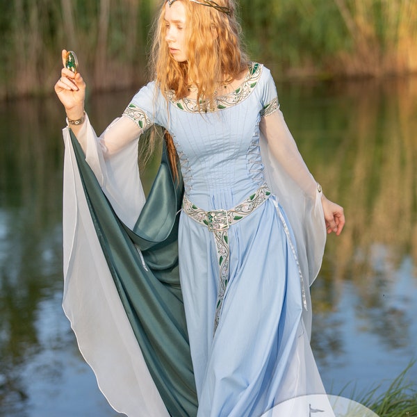 Silk Renaissance Elven Dress - Etsy