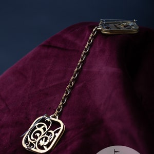 Pair of Brass Custom Letter Brooches key Keeper Handmade - Etsy