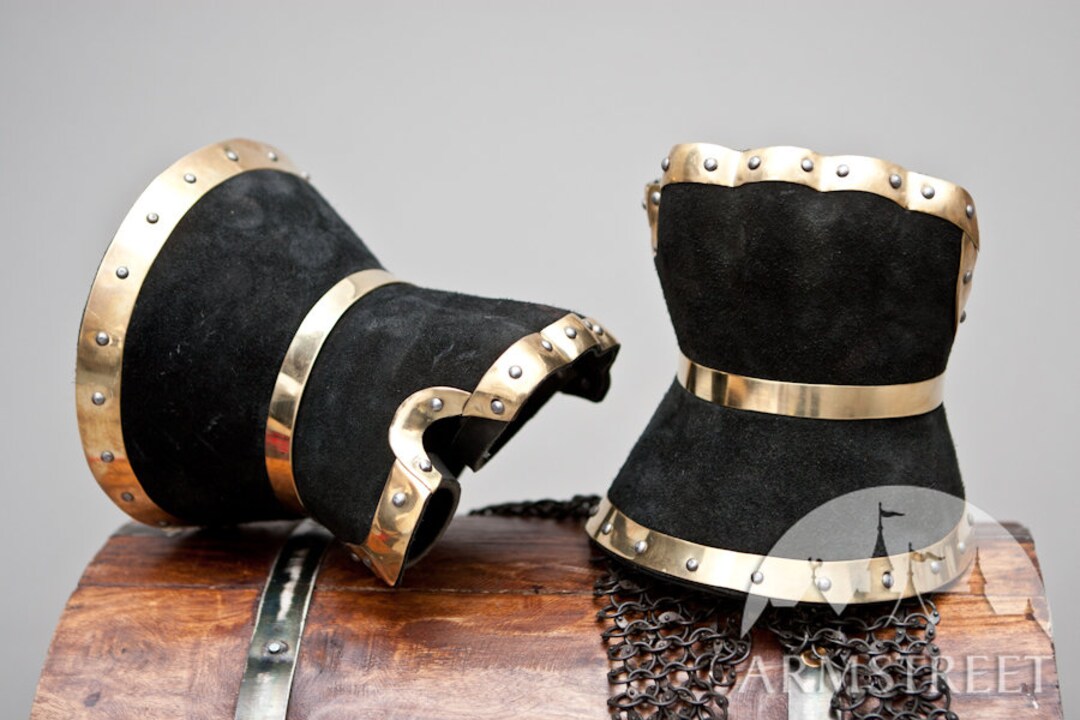 Armstreet Leather Covered Demi-gauntlets HEMA LARP SCA Swordplay ...