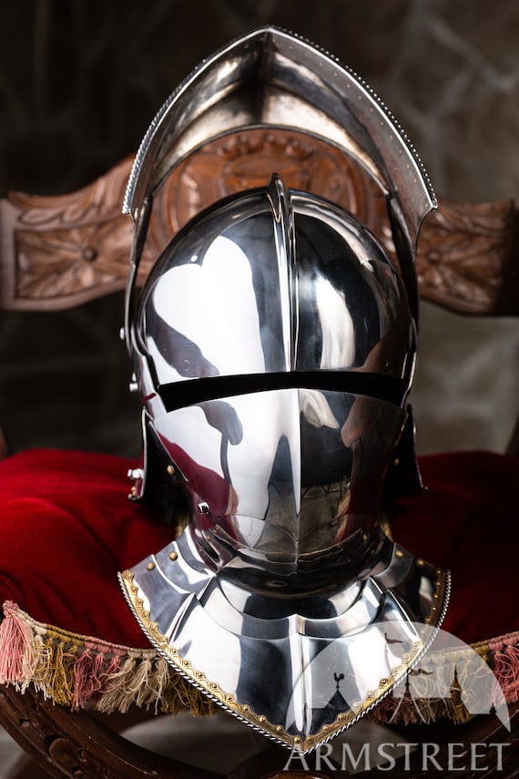 SCA Sallet and Bevor Stainless Steel Set the - Etsy Hong Kong