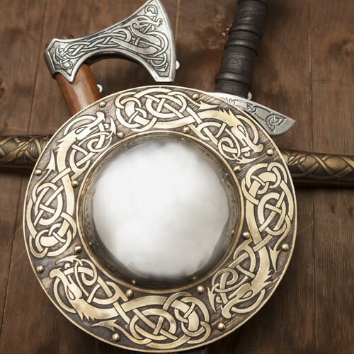 Medieval Viking Boss Shield serpent Decorative Shield | Etsy