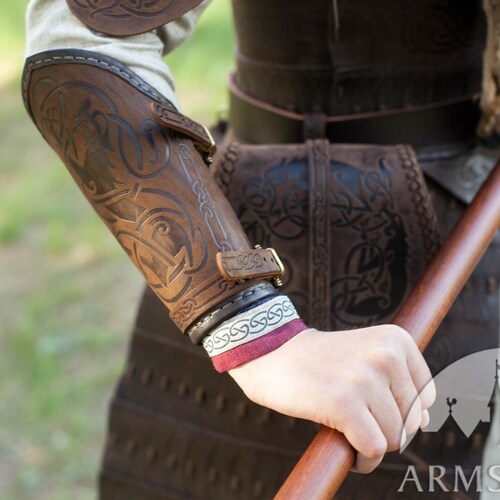 Leather Armor Corset Viking Design Celtic Dragon Cut-out | Etsy