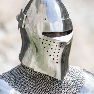 Armstreet Italian Barbuta Helmet With Visor LARP SCA Cosplay Medieval ...