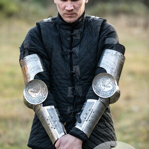 Etched Arms Armor With Removable Rondel mythical Beasts Medieval Armor ...
