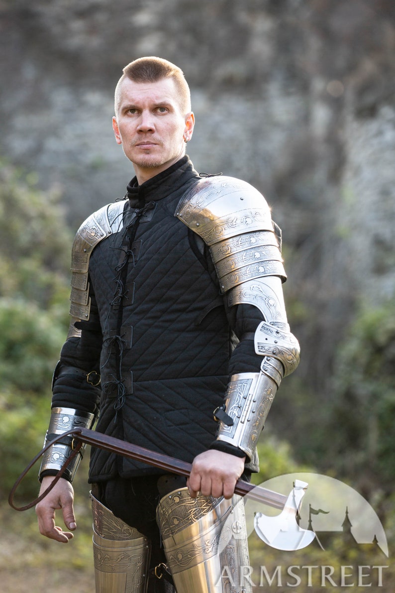 Etched Pauldrons With Removable Rondel mythical Beasts - Etsy