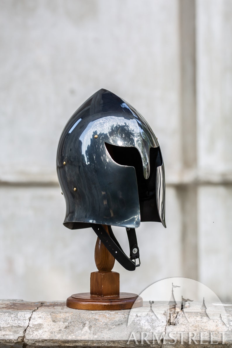 Lightweight Blackened Steel Fantasy Barbute Helmet Medieval - Etsy