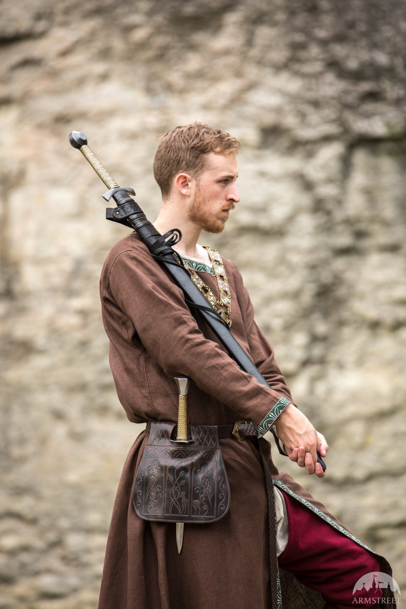 Leather Bag With Pockets From timeless Middle Ages - Etsy