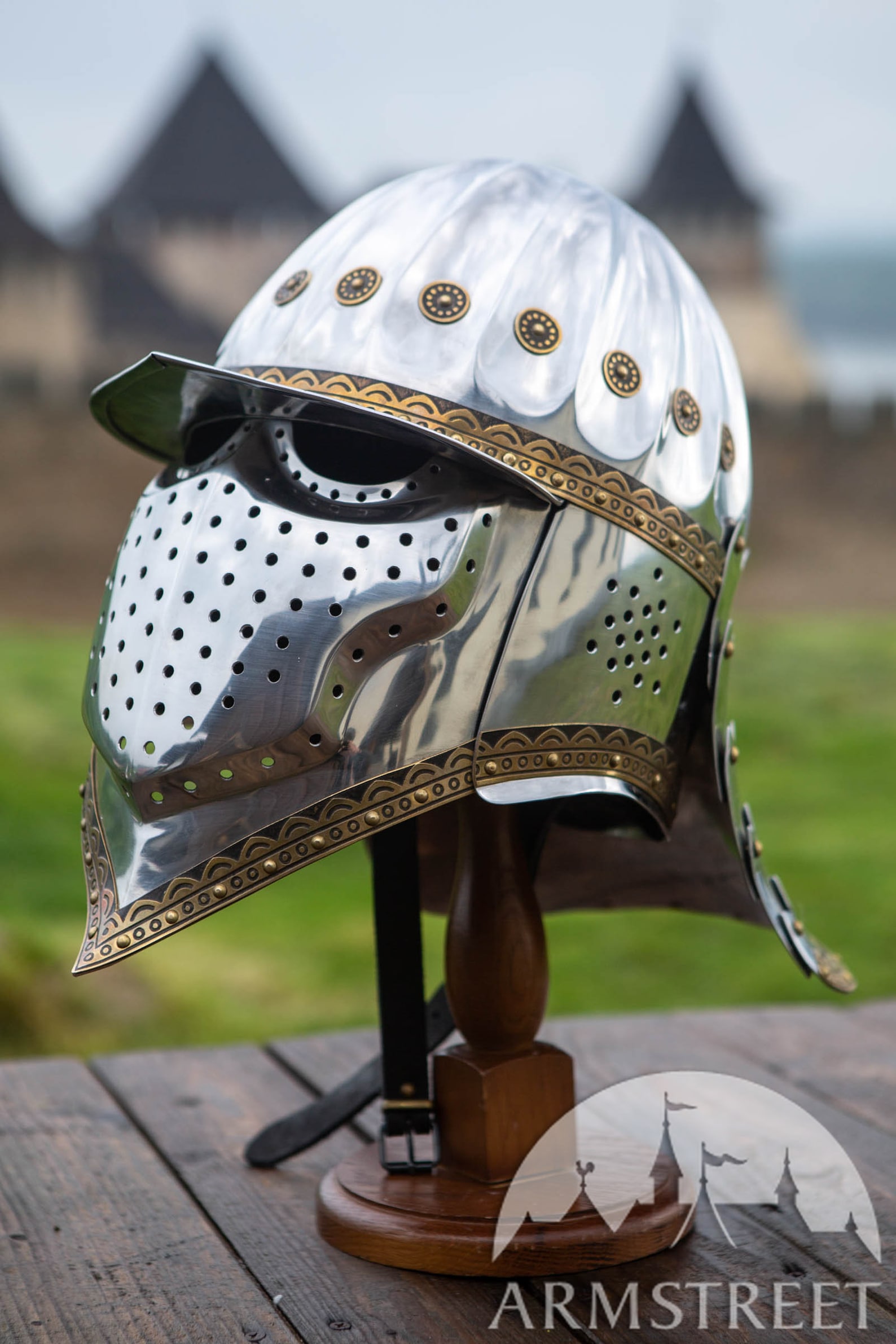 Polish Hussar SCA Helmet Combat Steel Helmet Steel and Brass - Etsy