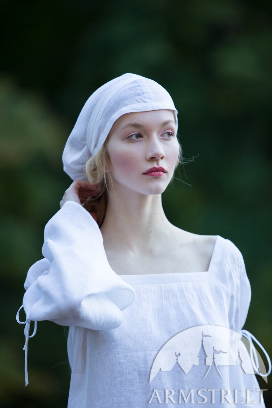 Armstreet Women's Coif renaissance Memories St Brigittas Linen Cap Hat ...