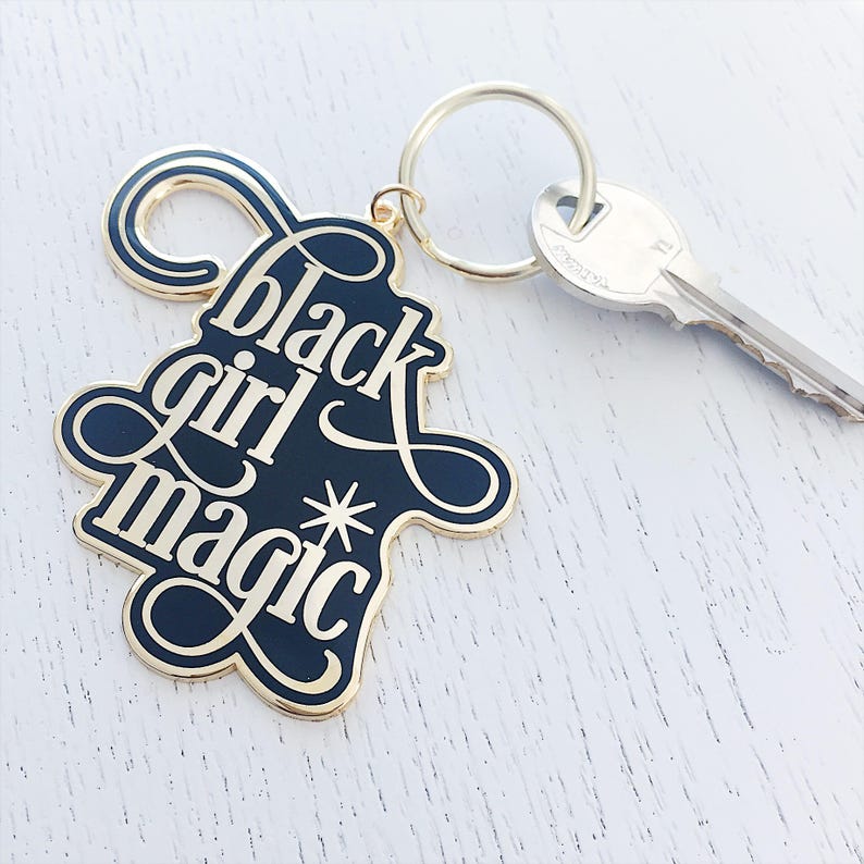 Black Girl Magic Key Chain Charm Key Ring Key Charm Black - Etsy