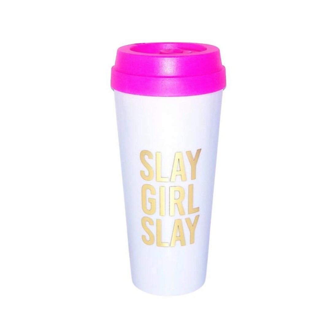 Slay Girl Slay Coffee Travel Mug- Travel Coffee Thermal Cup- Slay Girl ...