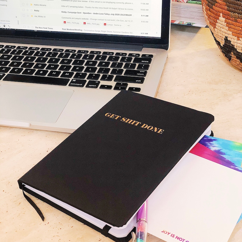 Get Shit Done | Notebook Journal, Lined Journal, Diary - Etsy