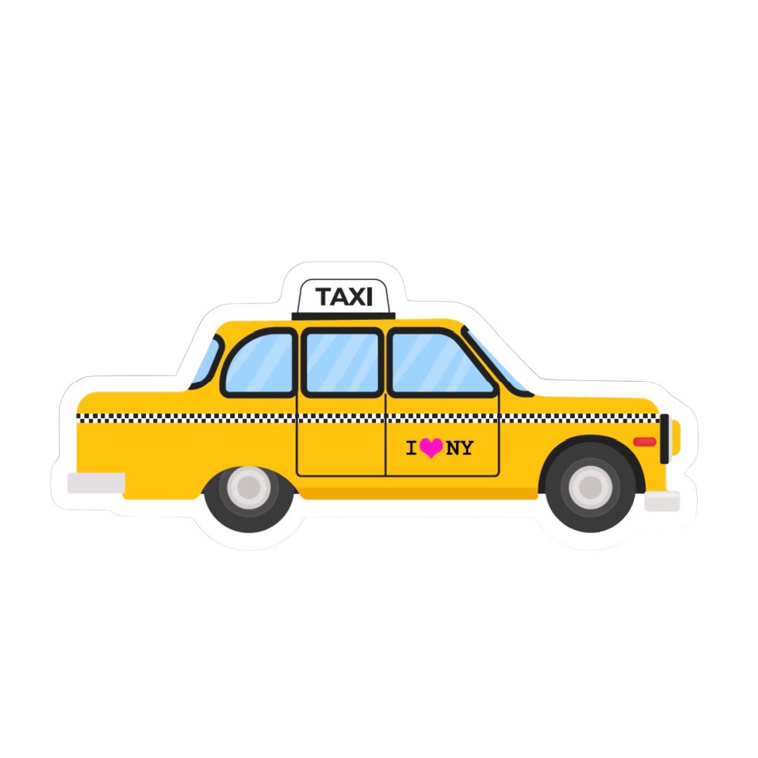 NYC Taxi - I Love NY Vinyl Sticker - Etsy