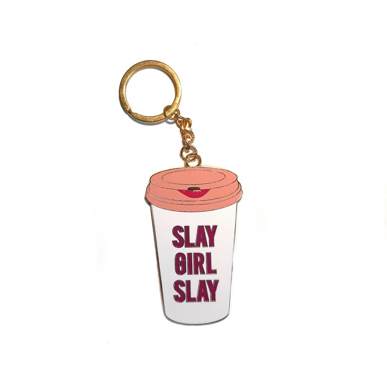 Slay Girl Slay Enamel Key Chain Key Ring Key Charm Key Ring - Etsy