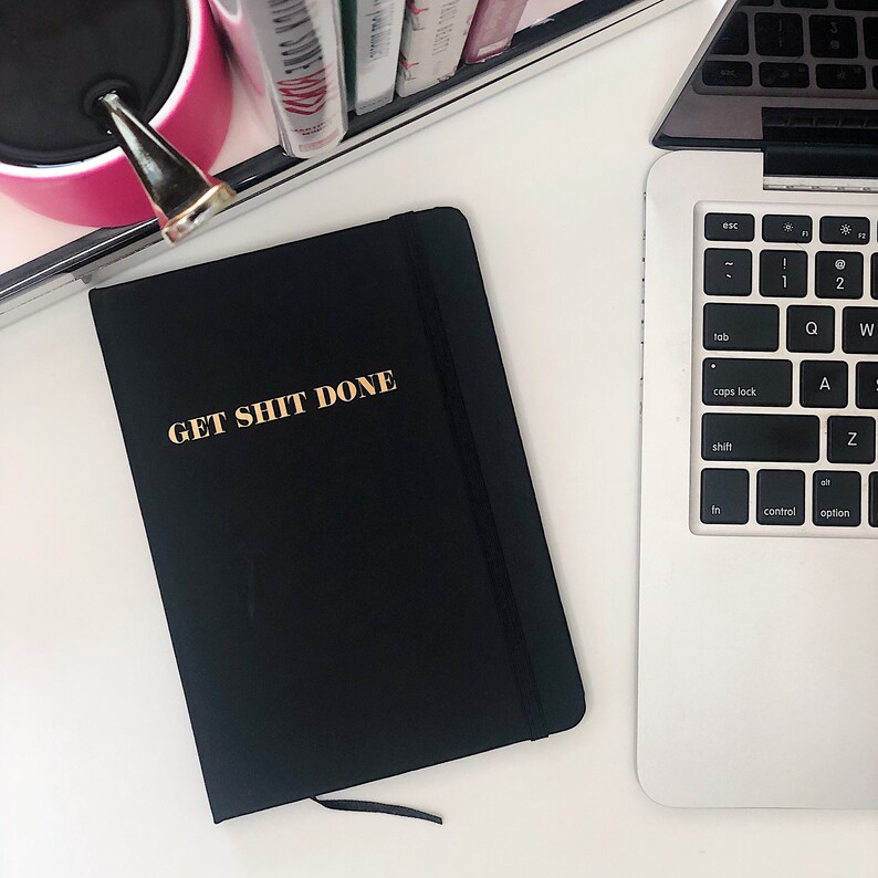 Get Shit Done Notebook Journal Lined Bullet Journal Diary | Etsy