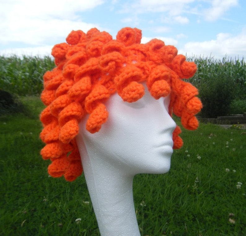 Patterns as PDF: Curly Hat Wig - Etsy