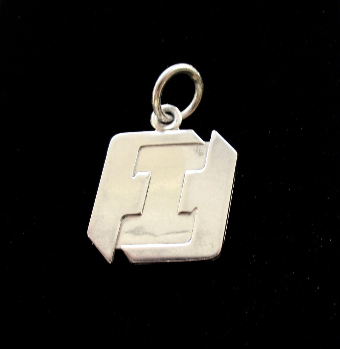 Vintage TIFFANY & CO Sterling Silver Letter I Key Ring Fob Necklace ...
