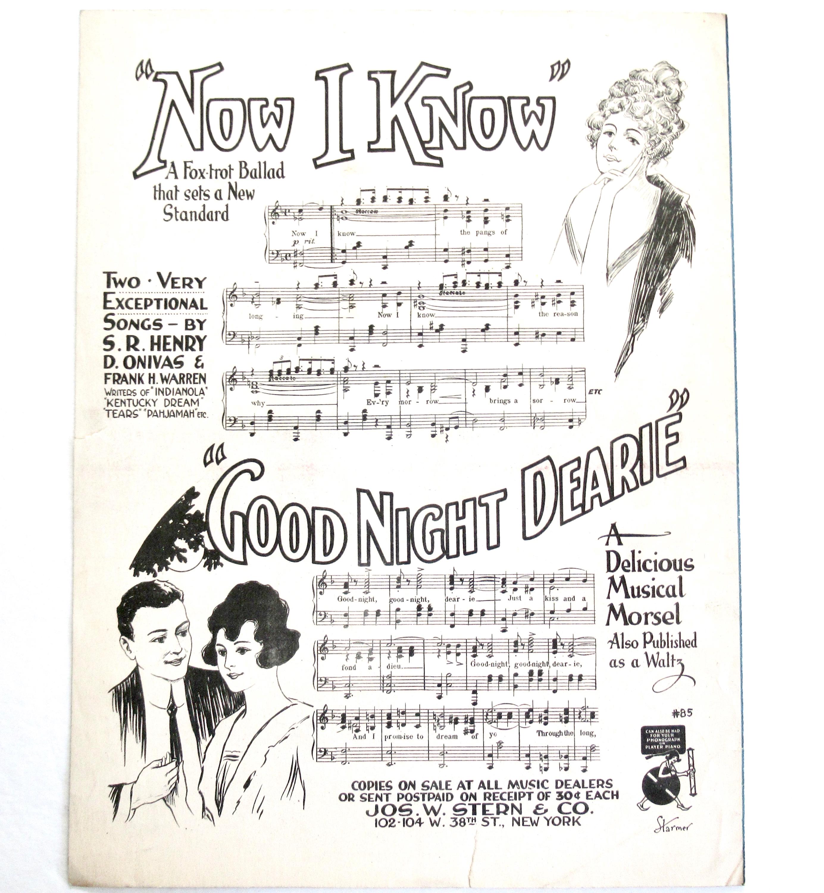 Antique 1919 Sheet Music BUBBLING OVER Pretty Girls Cover Graphics ...