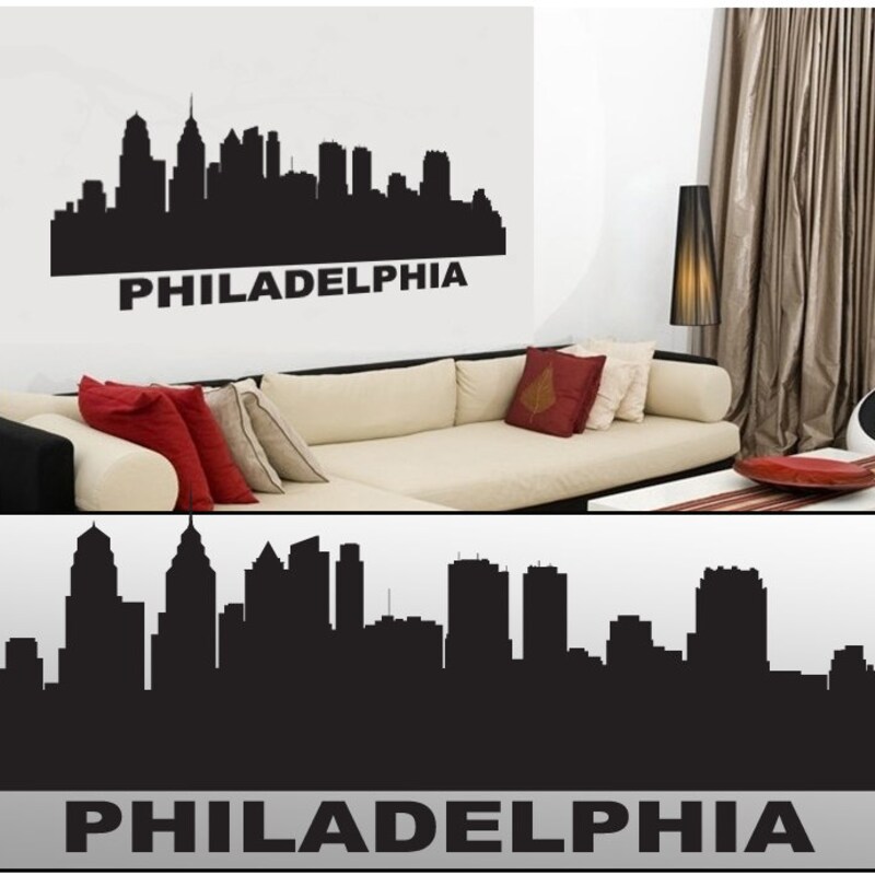 Skyline Wall Decal - Etsy