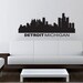 Wall Decal Sticker Detroit Michigan Skyline 20 Tall 48 Wide in White or ...