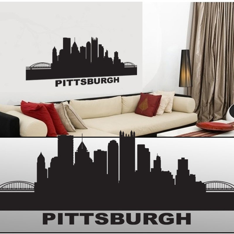 Skyline Wall Sticker - Etsy
